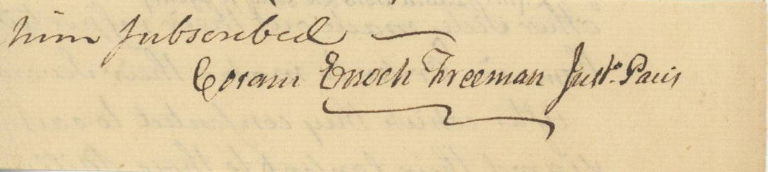 Enoch Freeman - Colonial Merchant & Barbados Slave Trader - Clipped ...