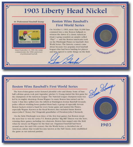 Goose Gossage & Gene Garber Autographed 1903 Liberty Head Nickel ...