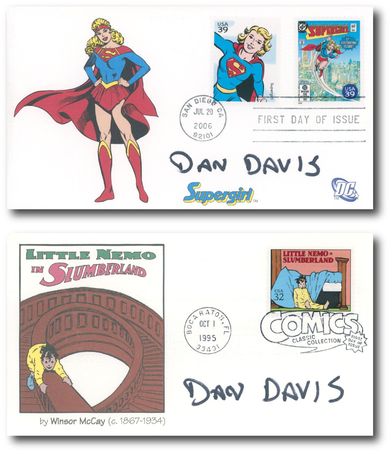 Dan Davis - Comic Book Illustrator - Collection Of 2 Autographed First ...