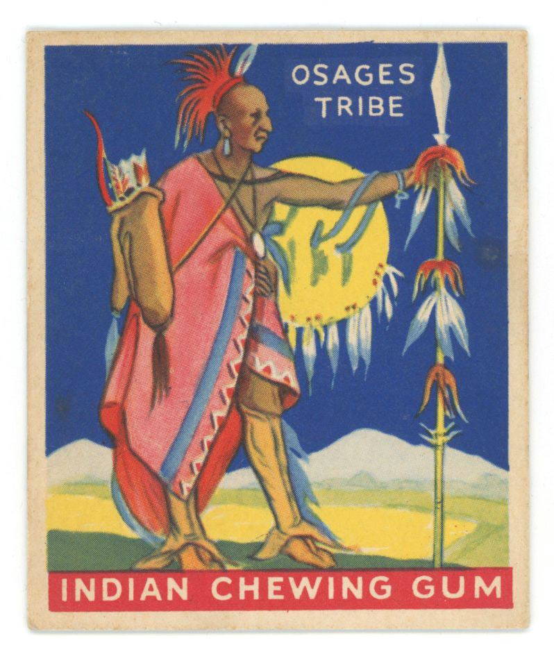 Osages Tribe - 1933 Goudey Indian Chewing Gum - Card #18 Auction
