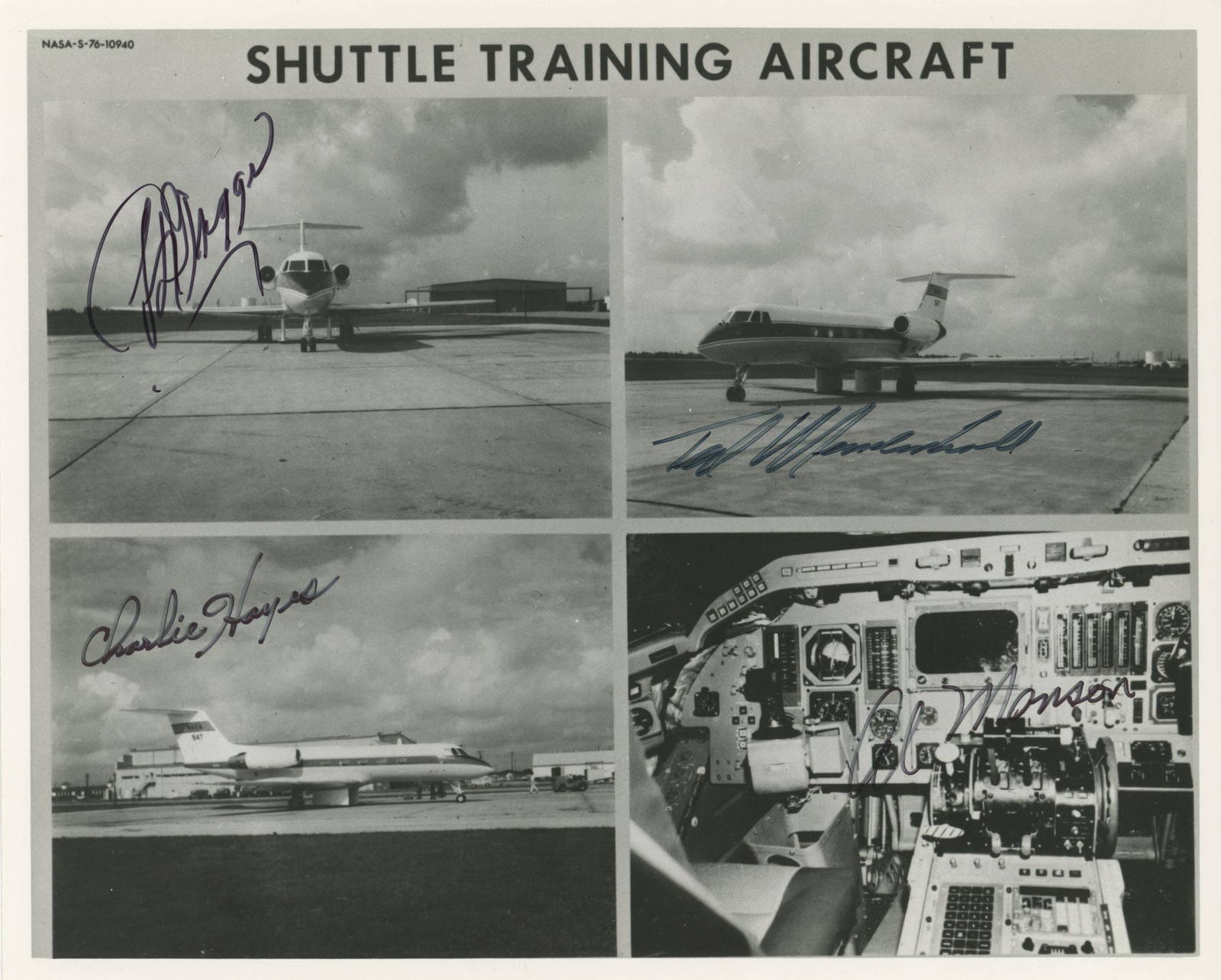 Space Shuttle Test Flight Pilots 8 X 10" Photograph Autographed By 4 ...