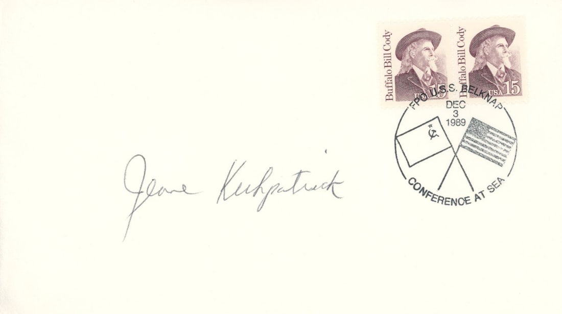 Jeane Kirkpatrick - U.s. Diplomat: Reagan Admin - Autographed ...
