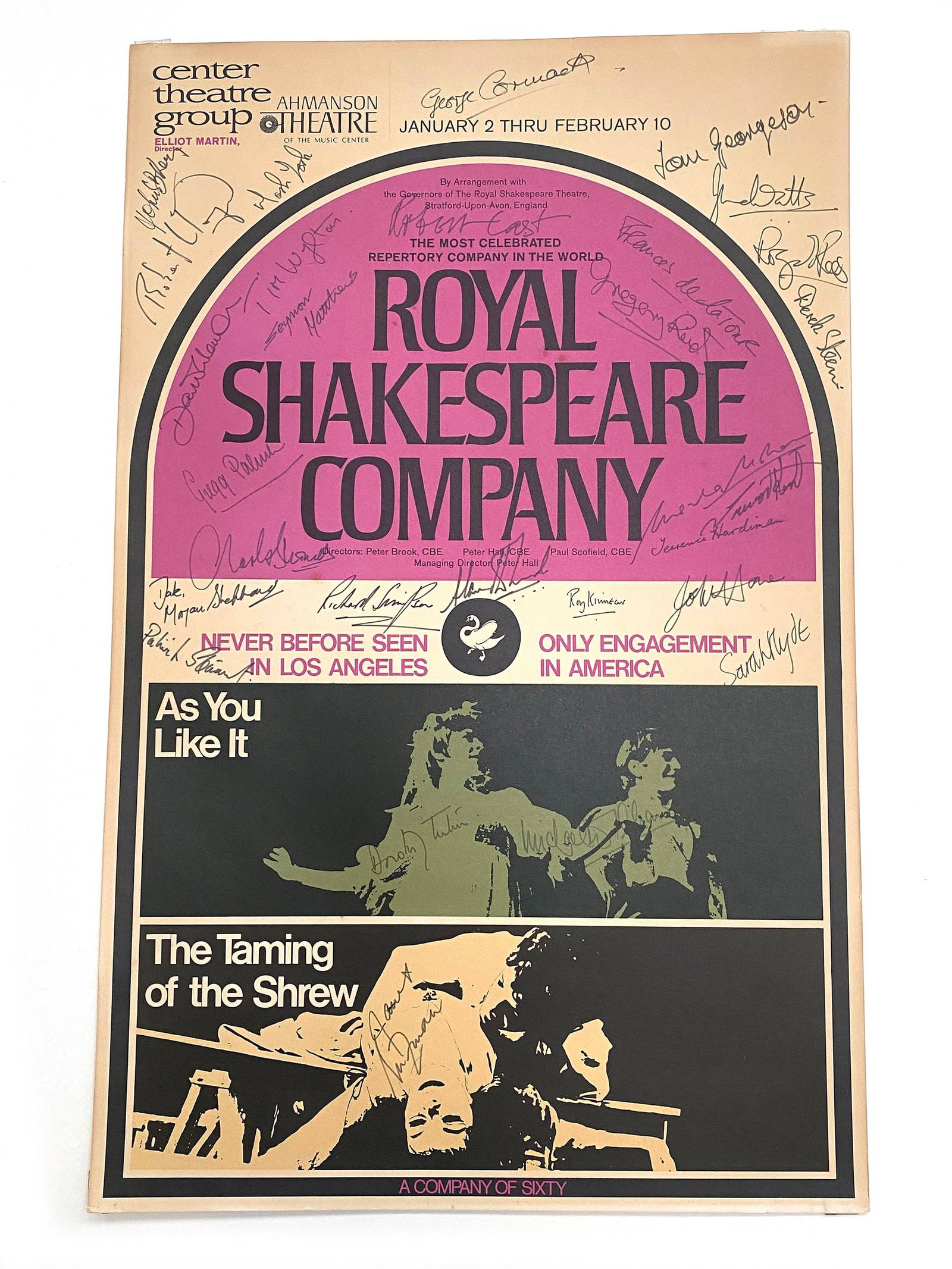 Royal Shakespeare Company "as You Like It" & "taming Of The Shrew" Cast ...