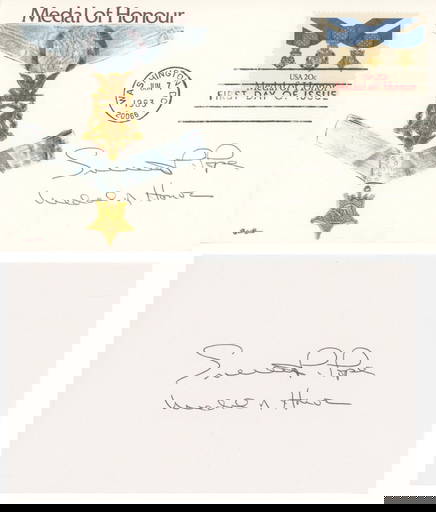 Everett P. Pope World War Ii: Medal Of Honor Autographed First Day ...