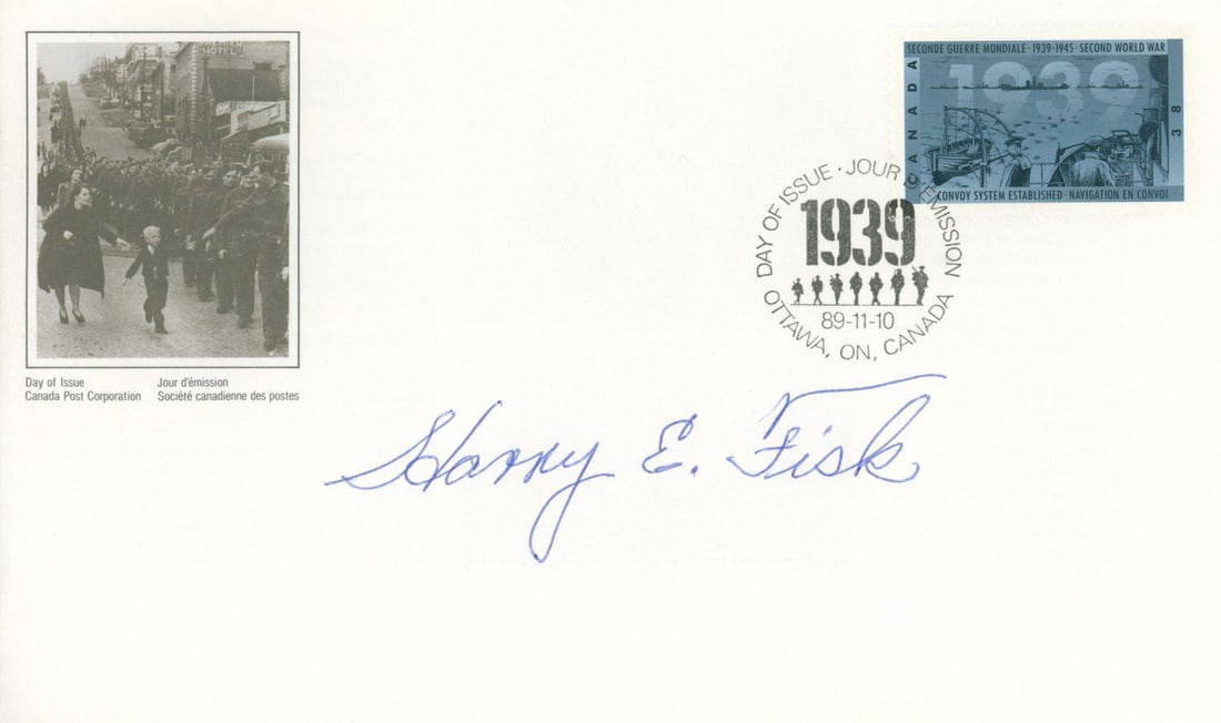 Harry Fisk - Wwii U.s. Air Forces Ace - Autographed Canadian Dec. Of ...