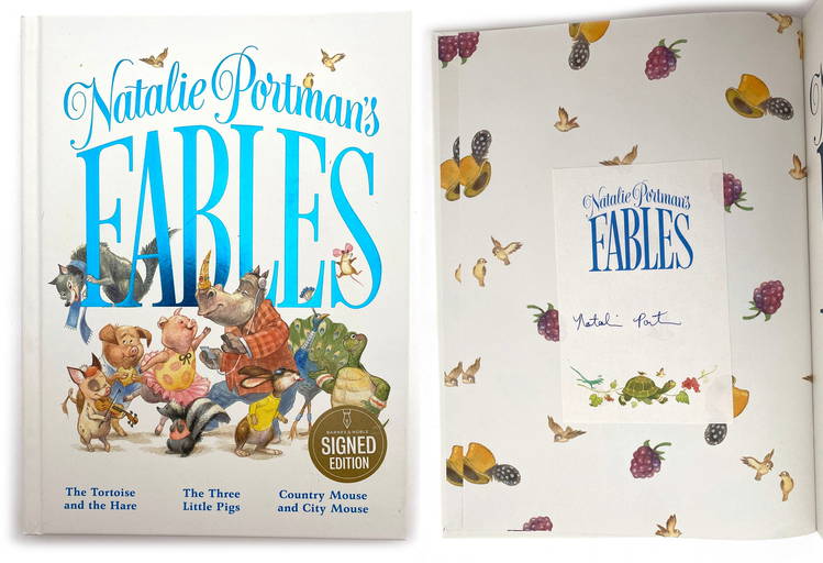 Natalie Portman Iconic Actress Autographed "fables" Hardcover Book