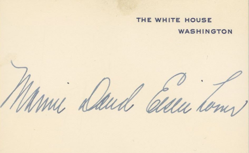 Mamie Eisenhower - 34th U.s. First Lady - Autographed Official White ...