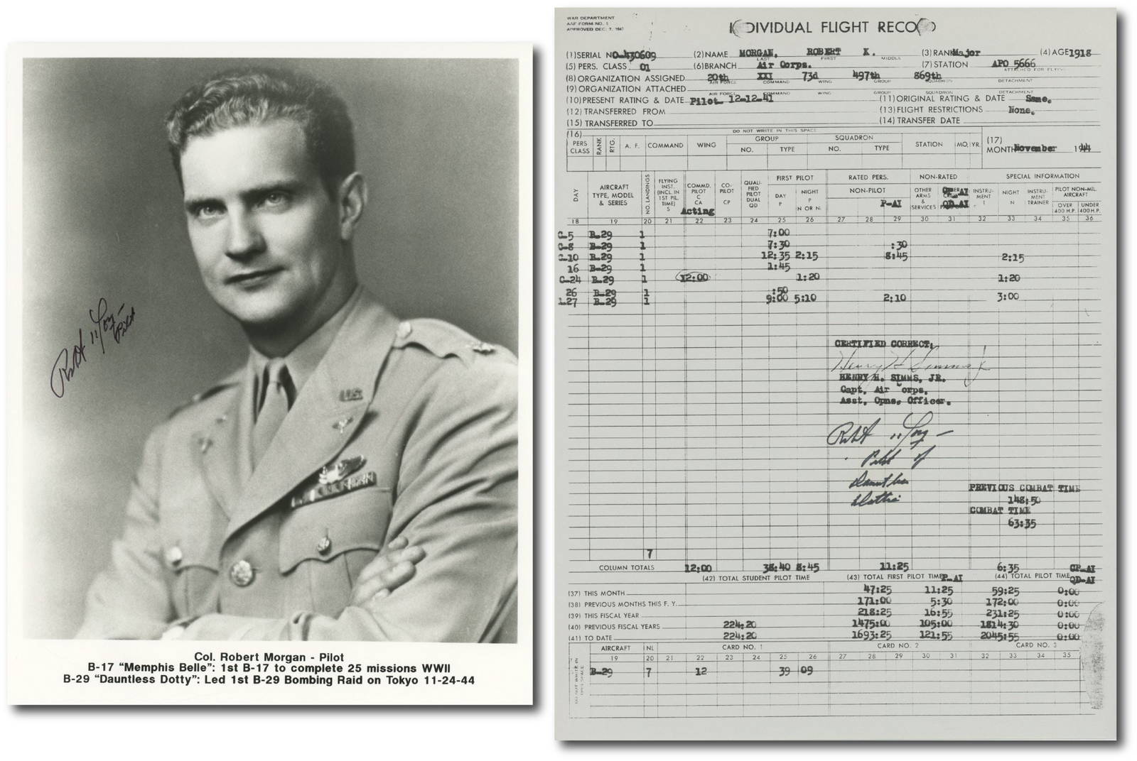 Robert K. Morgan - Wwii Memphis Belle Commander & Notable Pilot ...