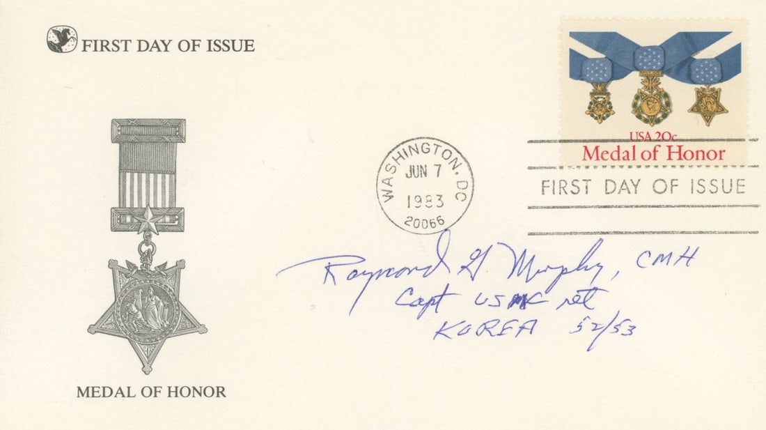 Raymond G. Murphy - Medal Of Honor: Korean War - Autographed First Day ...