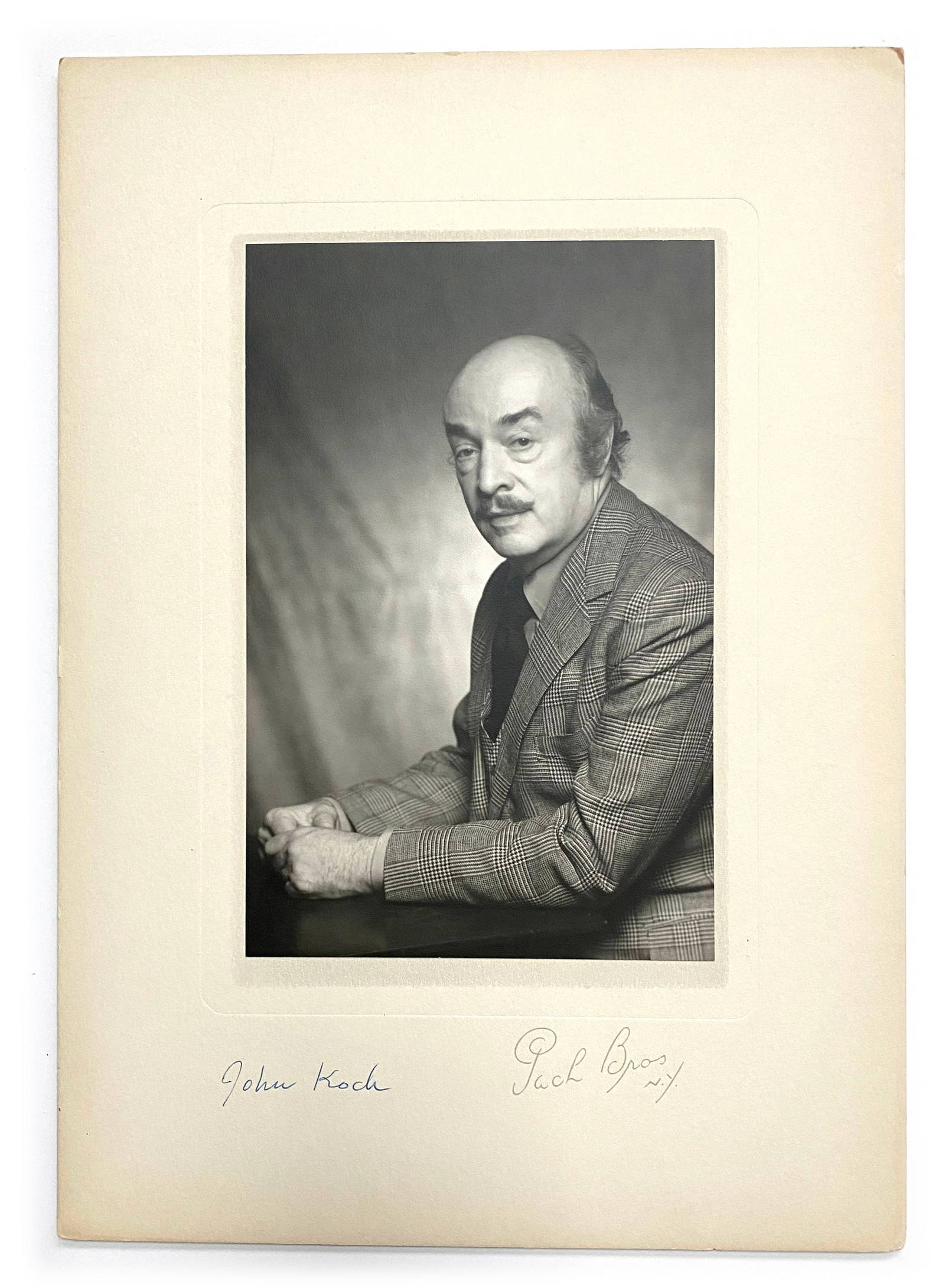 John Koch - American Artist - Autographed Original Pach Brothers Studio ...