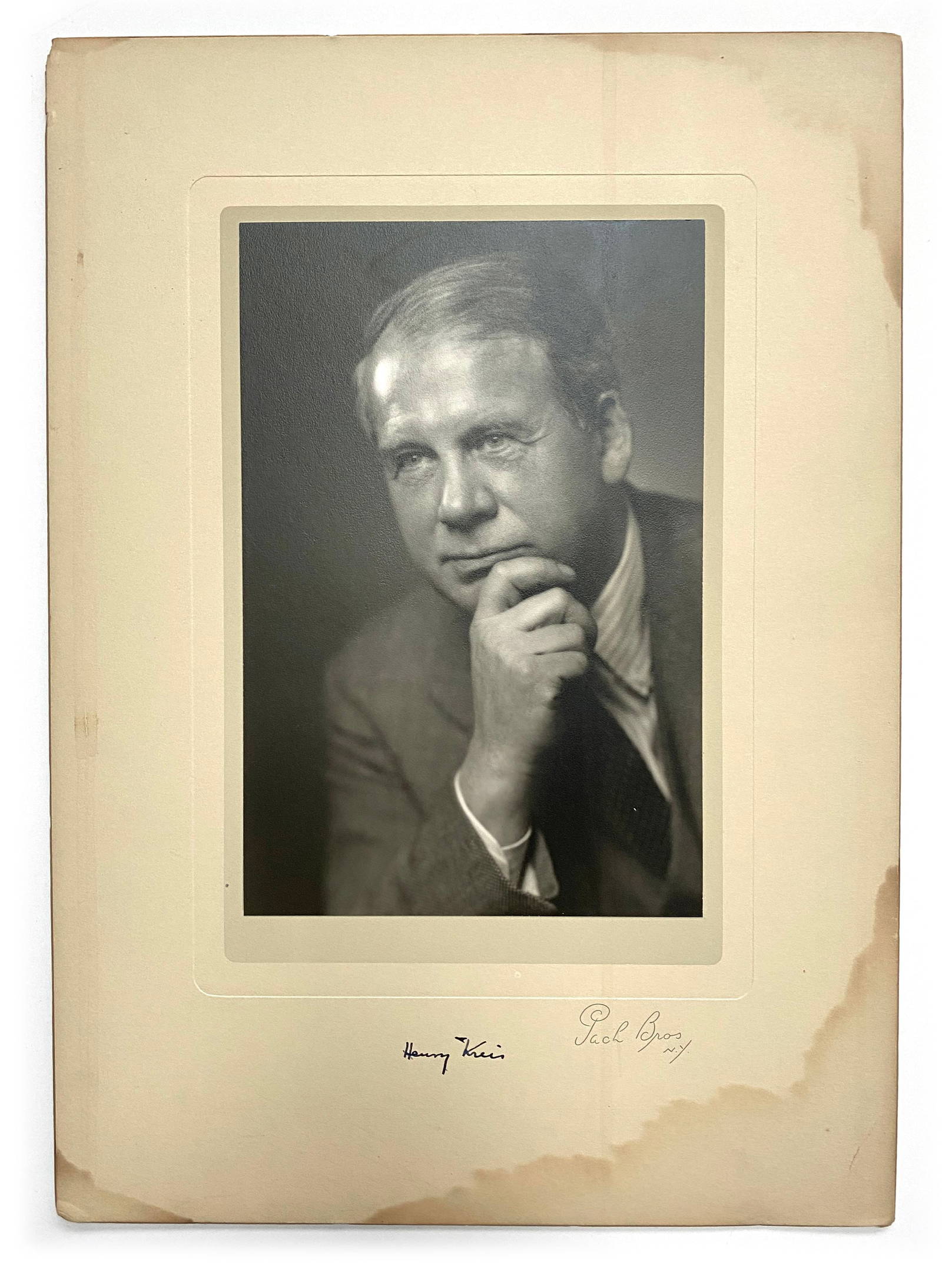 Henry Kreis - American Sculptor - Autographed Original Pach Brothers ...