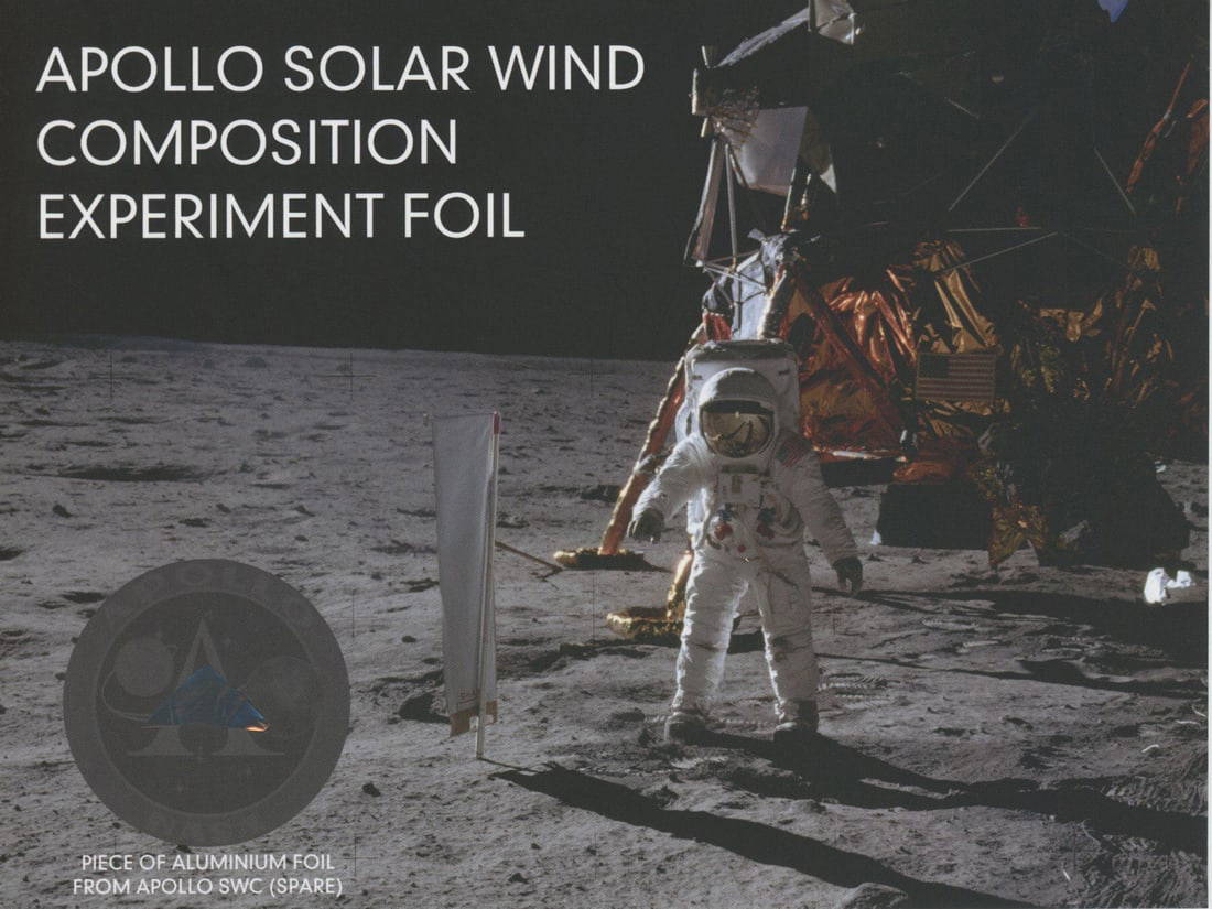 Apollo Solar Wind Composition Experiment Foil Artifact Display Auction
