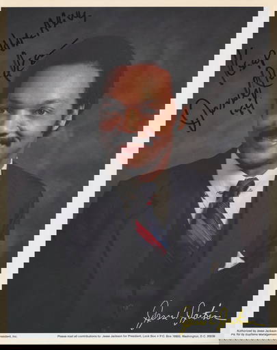 Jesse Jackson Civil Rights Activist & Politician Autographed 8 X 10 ...