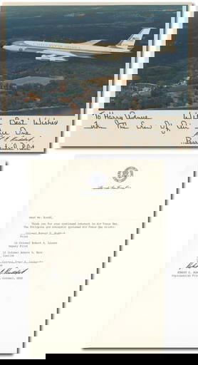 Robert Ruddick Air Force One Pilot Autographed Collection Of 2