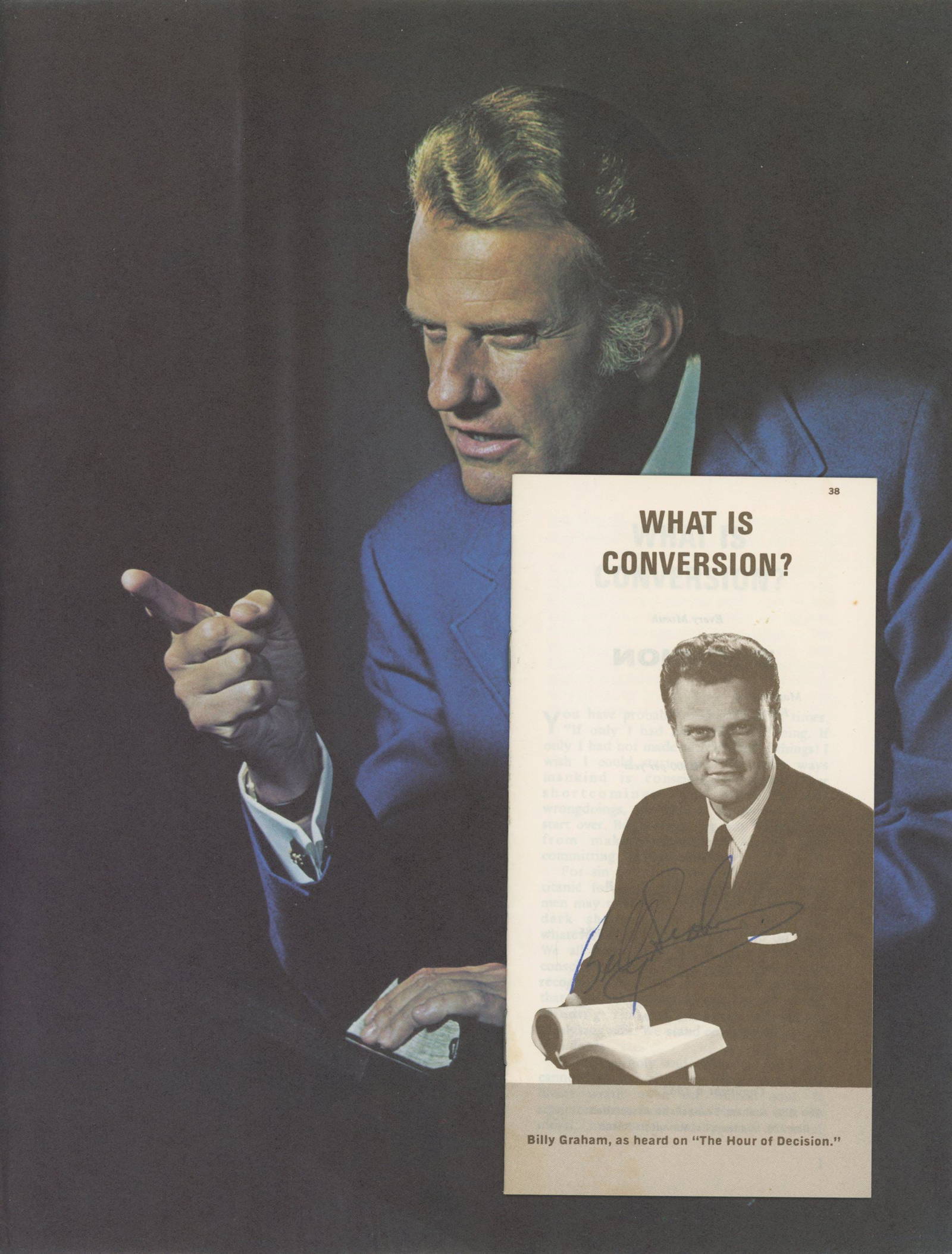 Billy Graham - American Evangelist - Autographed "what Is Conversion ...