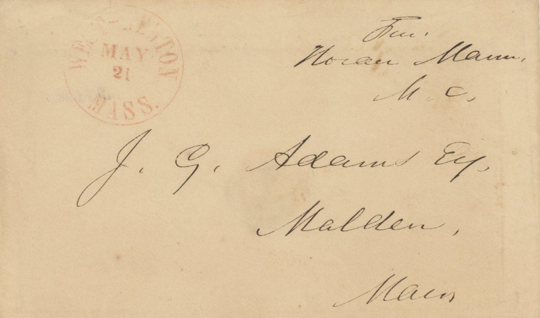 Horace Mann - Massachusetts State Board Of Education - Autographed Free ...