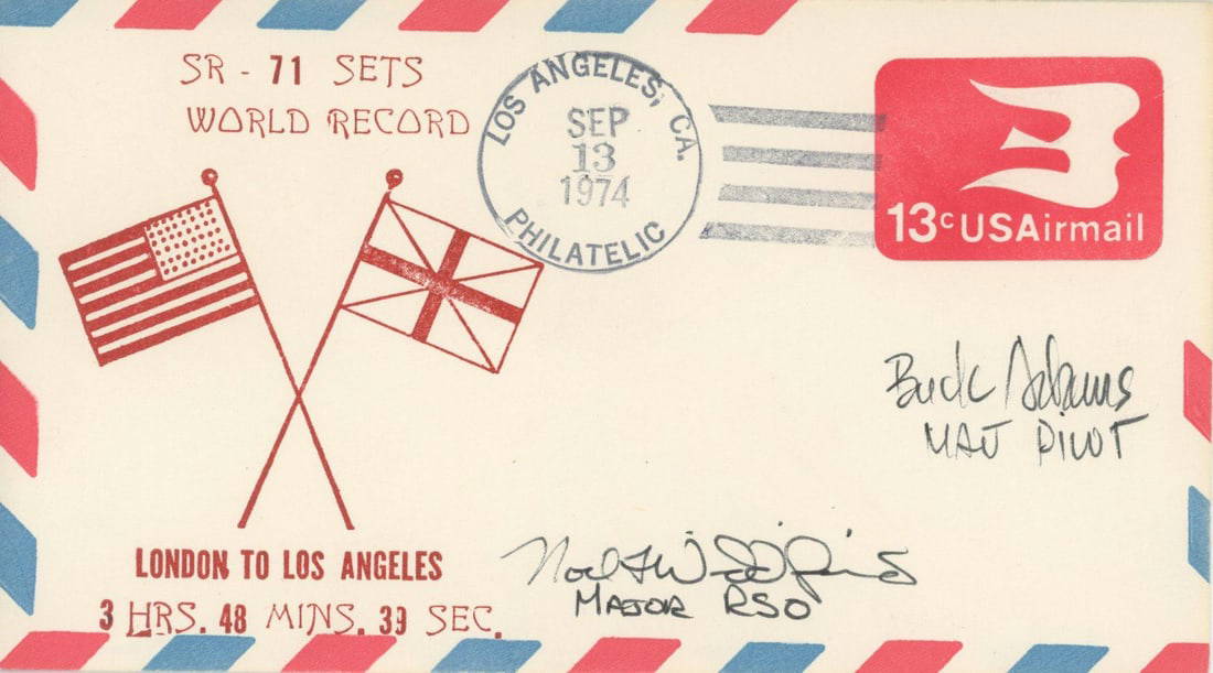 Buck Adams & Noel Widdifield – Sr-71 Crew – Autographed 1974 ...