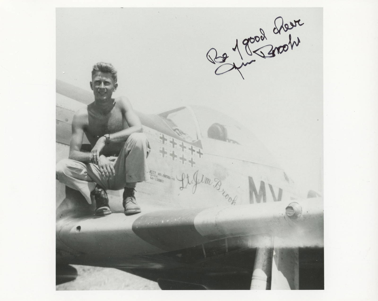 James Brooks – Wwii Air Ace – Autographed 10 X 8 Photo Auction