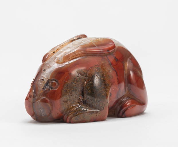 Rare Chinese Ming Dynasty Red Agate Rabbit