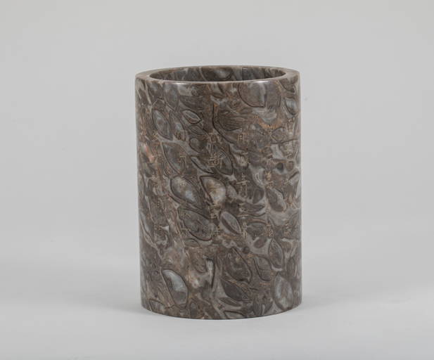 A Fossil Made "poem" Bursh Pot, Qing Dynasty