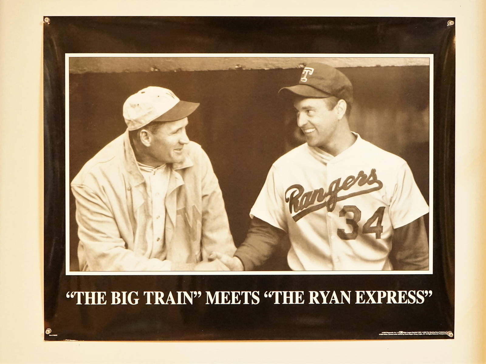 The Big Train Meets The Ryan Express Poster - Nolan Ryan & Walter ...