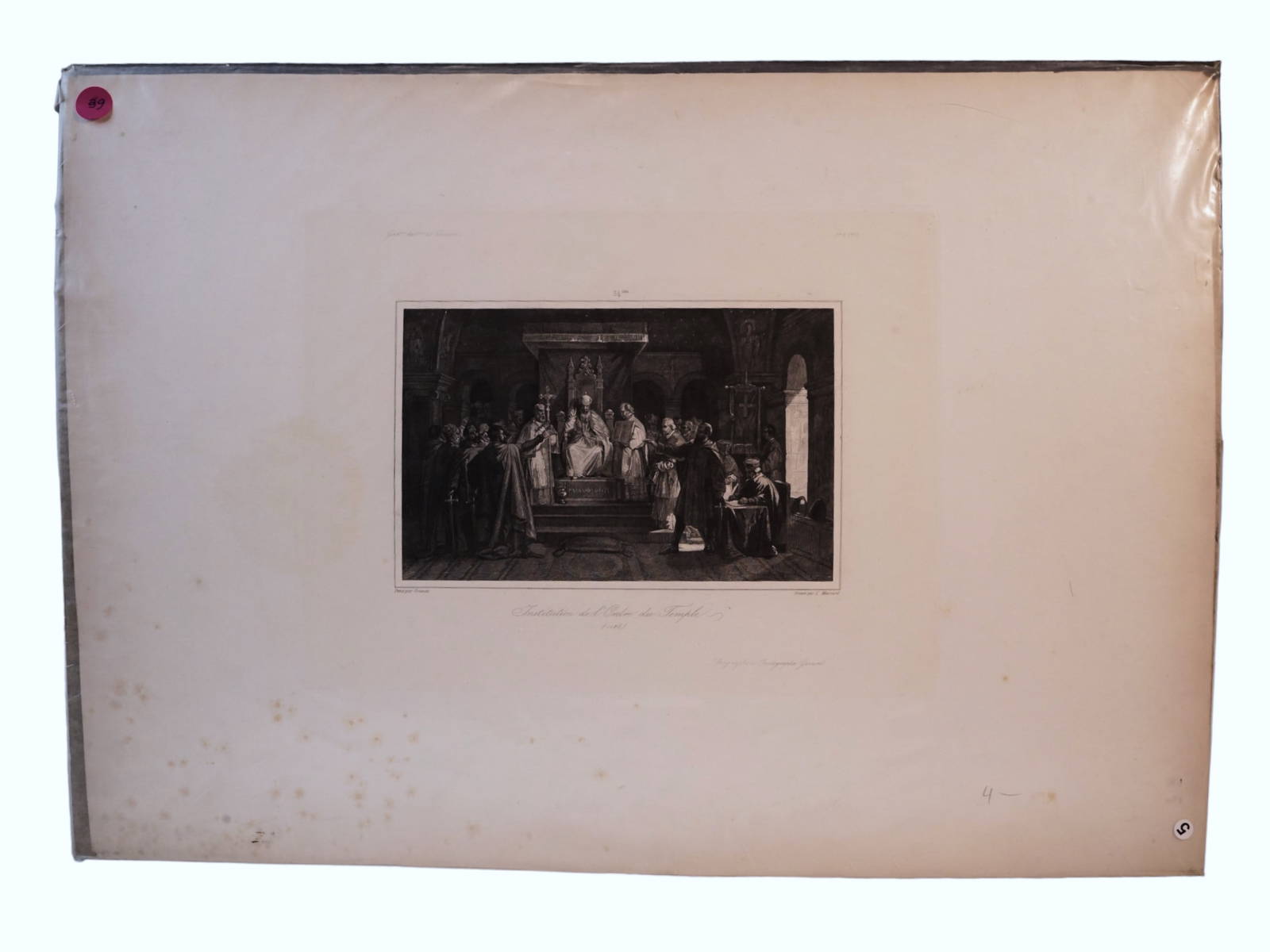 Heresy Trials Of The Knights Templar Antique Engraving Auction