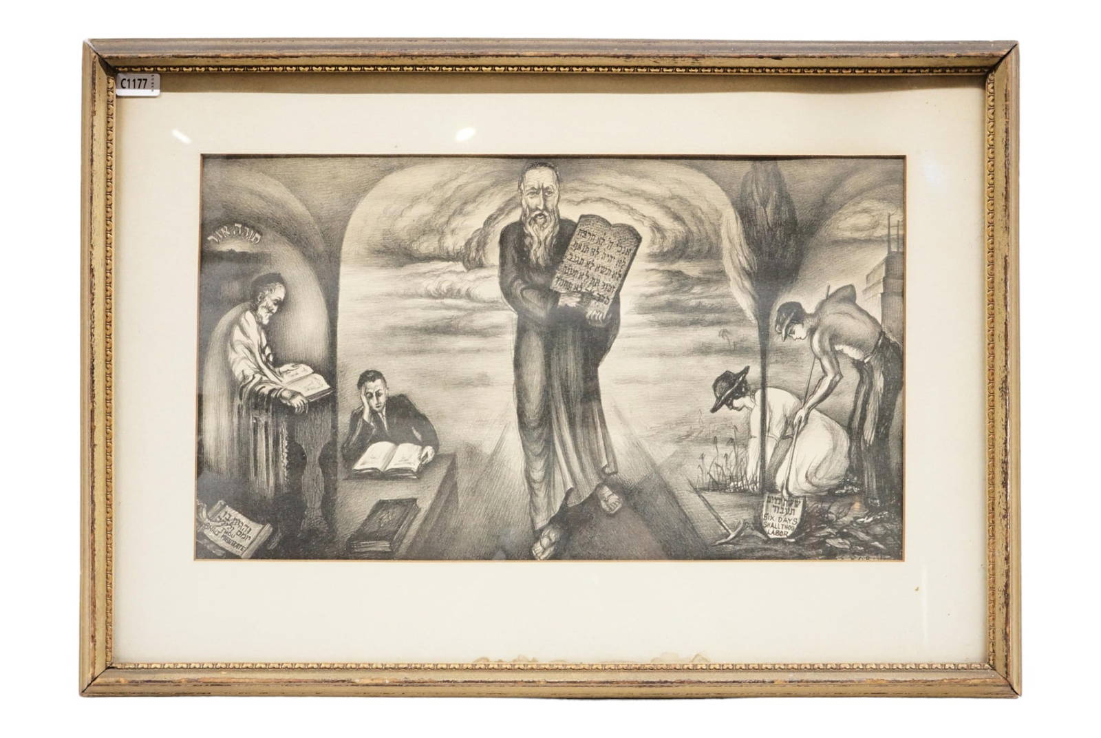 Saul Rabino (american 1892-1969)culture And Labor / American Jewish ...