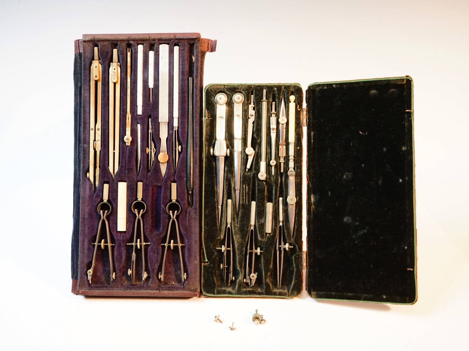 Late 19th-century Steel, Electrum And Bone Drafting Set, Style Of ...