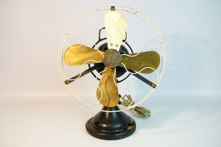 General Electric Ge 13 Brass Blade Oscillating Fan Type Aou Ad1,early ...