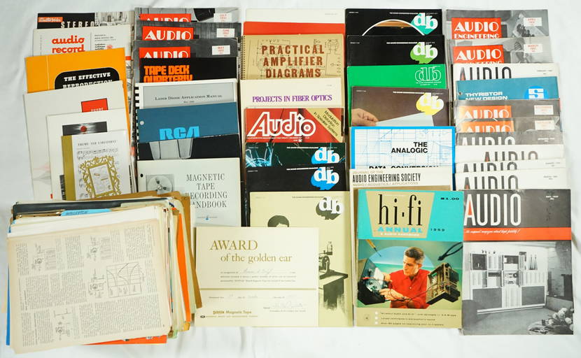 Lot Of Vintage Audio Magazines And Manuals