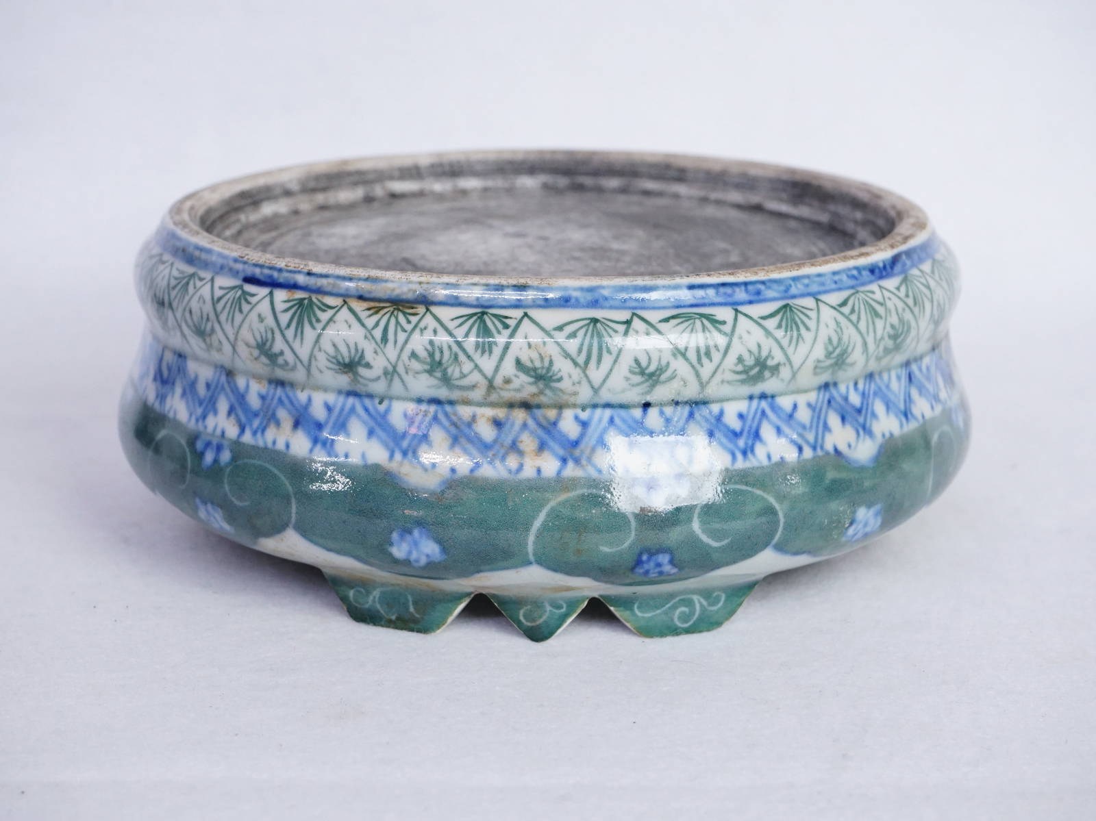 Rare Chinese Porcelain Inkstone(1922) ,repiblic Period Auction