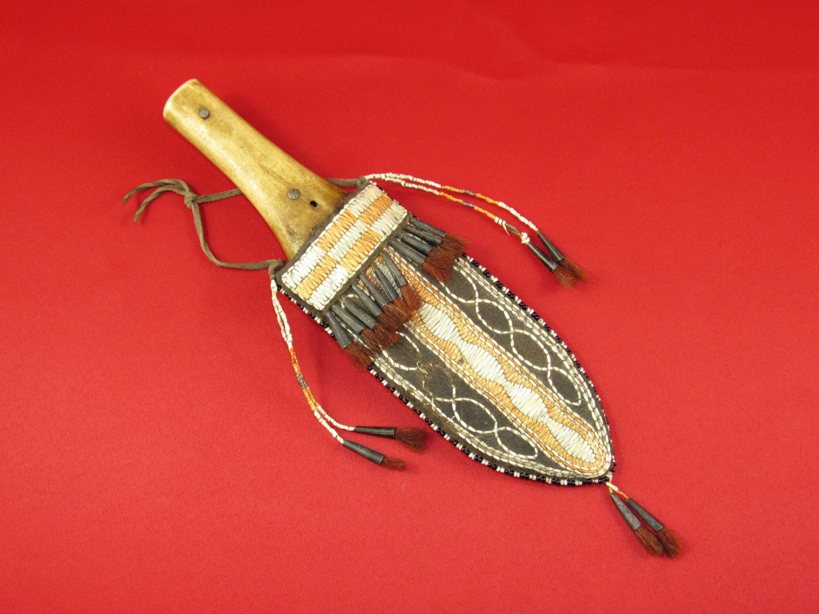 Wonderful Vintage Native American Plains Indian Knife With Beaded and ...