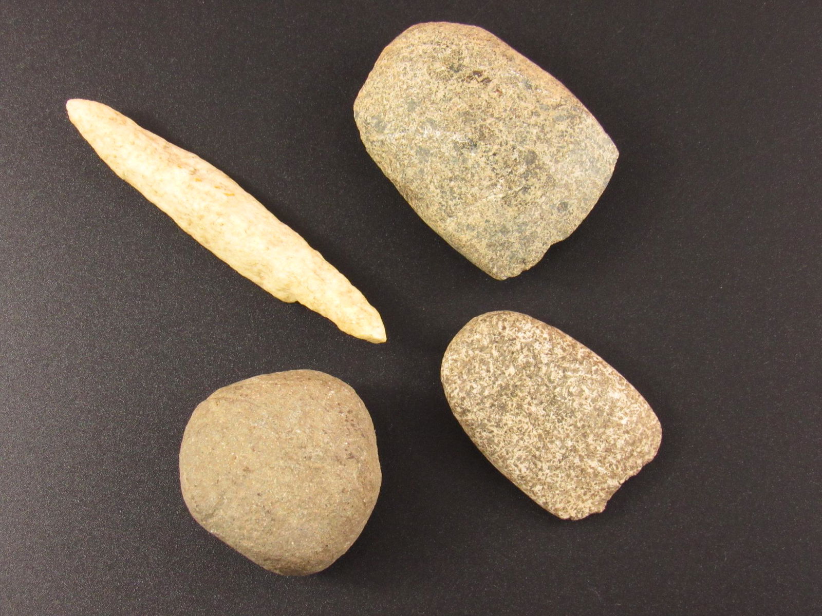 Four Prehistoric Indian Tools From Nashville, Tennessee