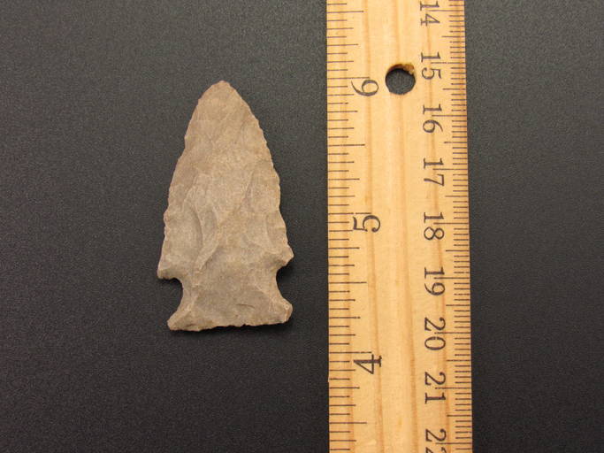 Prehistoric Kirk Corner Notched Indian Arrowhead From Nashville, Tennessee