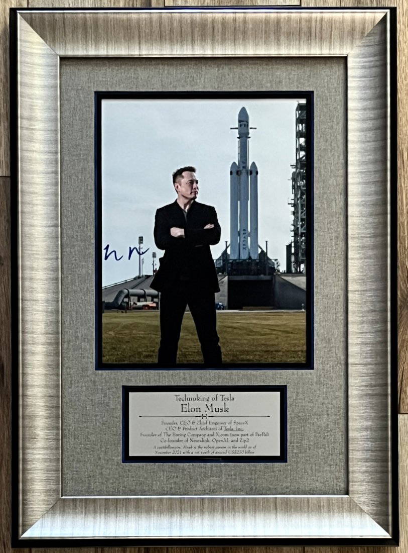 Rare- Elon Musk Signed 11x14 Display-jsa Authenticated Auction