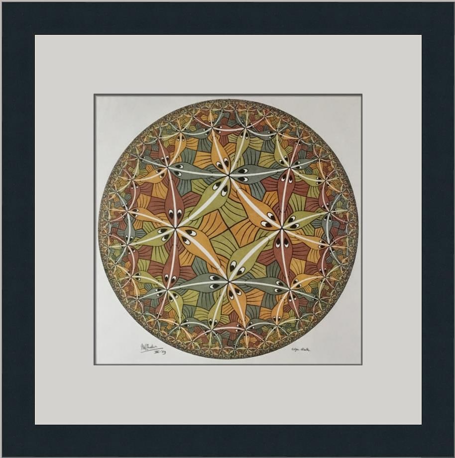 M.c. Escher Circle Limit Iii Custom Framed Print Auction