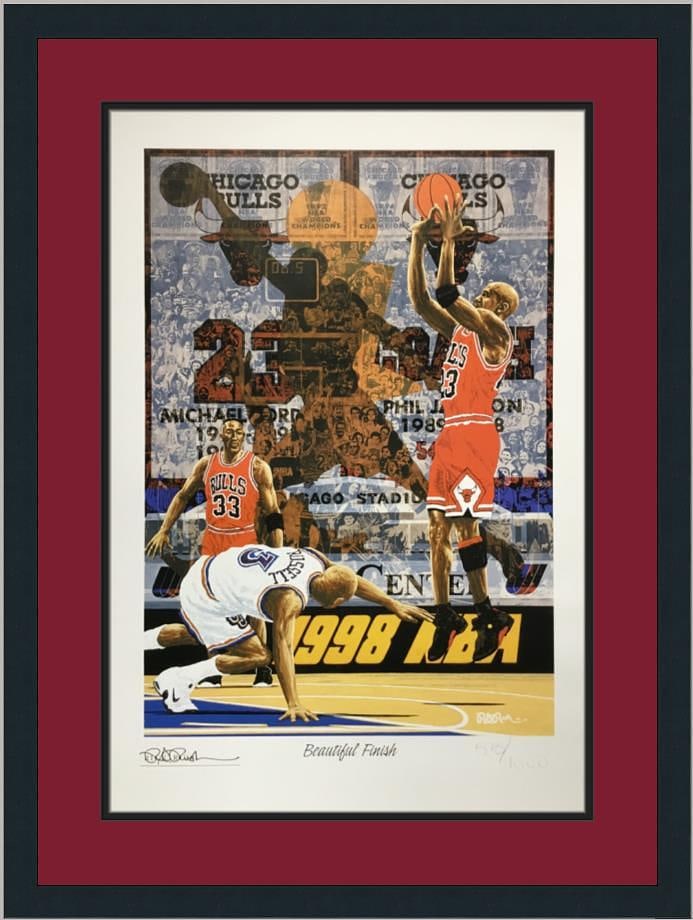 Rick Rush Sign & Number Michael Jordan L/ed Lithograph Custom Framed ...