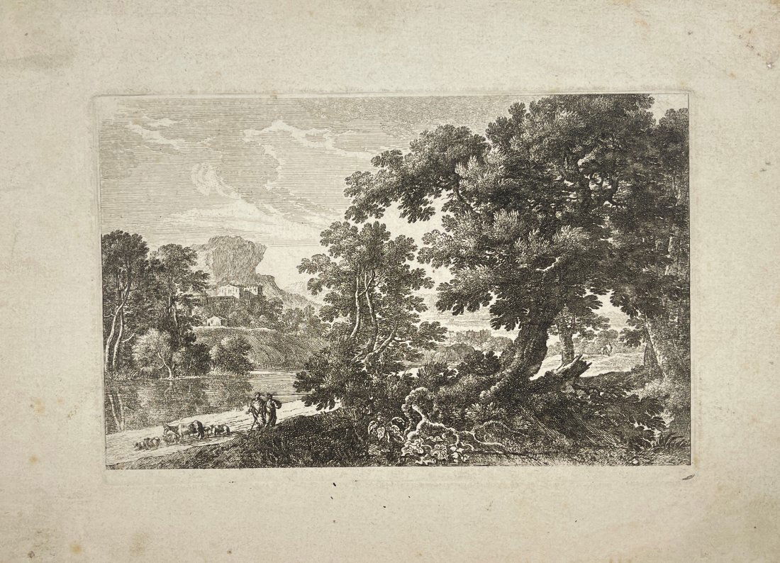 Gabriel Perelle (1604 1677) Antique Print Landscape With Shepherds And ...