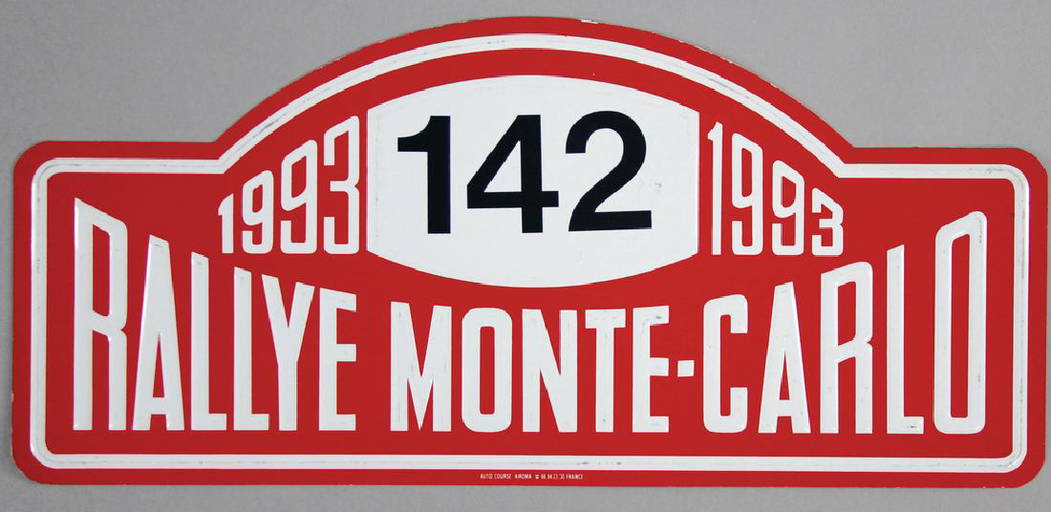 Rallye Monte Carlo Rallye Sign Rallye Monte Carlo 1993,