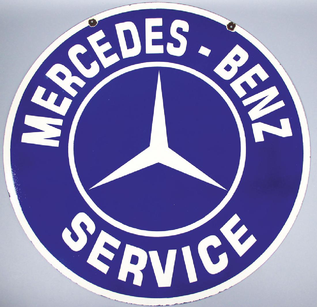 MERCEDES BENZ "Mercedes-Benz Service", enamel-sign, on