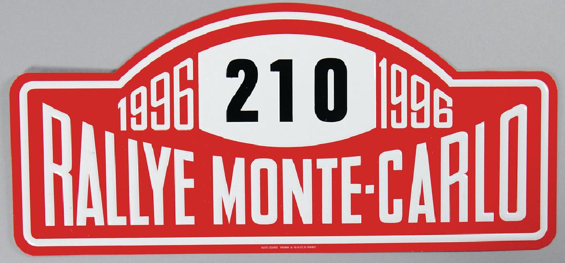 Rallye Monte Carlo Rally Sign Rallye Monte Carlo 1996,