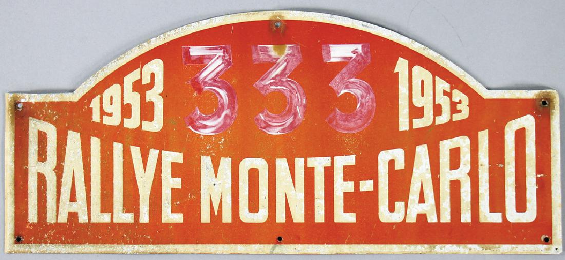 Rallye Monte Carlo Start Number Sign Of 1953, Start