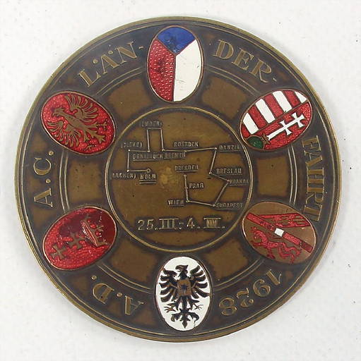 Adac Badge "a.d.a.c. Länderfahrt 1928", Enameled, One