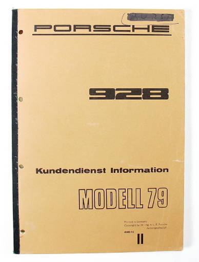 Porsche Customer Service Information Porsche 928 Model