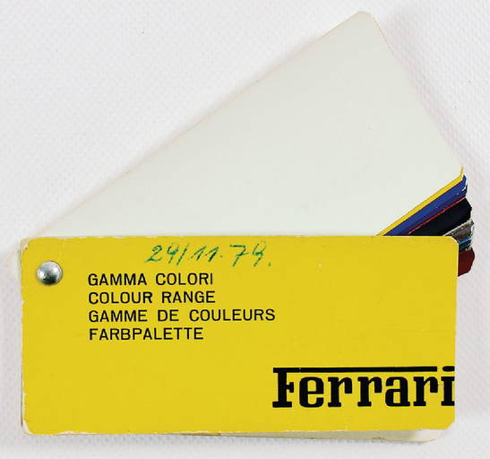 Ferrari Color Chart / Range Of Colors 1979, With 18