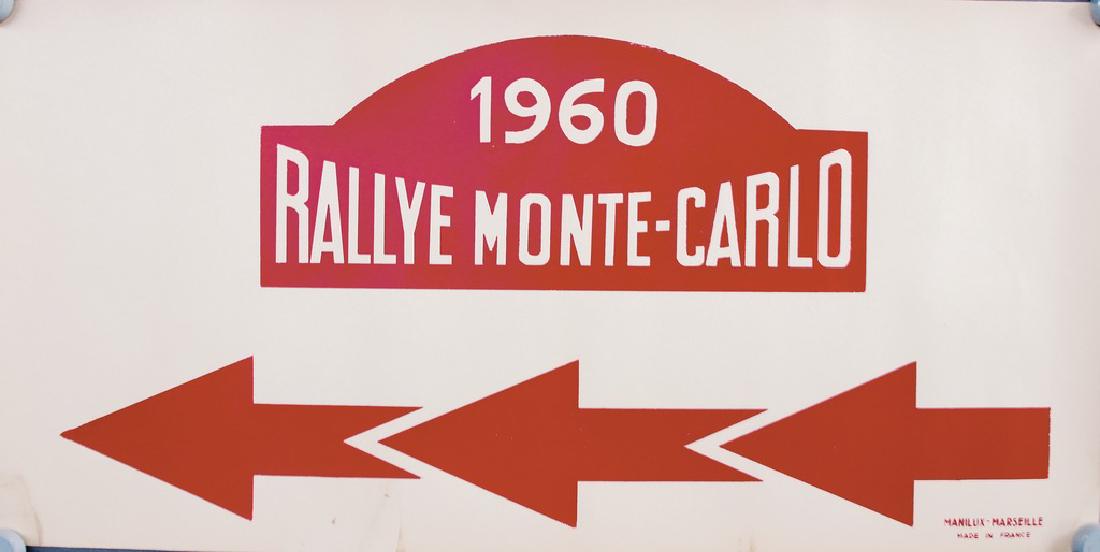 Rallye Monte Carlo Poster Sign Rallye Monte Carlo 1960,