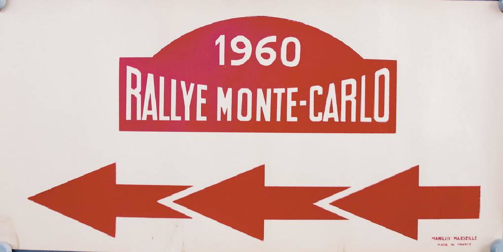 Rallye Monte Carlo Poster Sign Rallye Monte Carlo 1960,