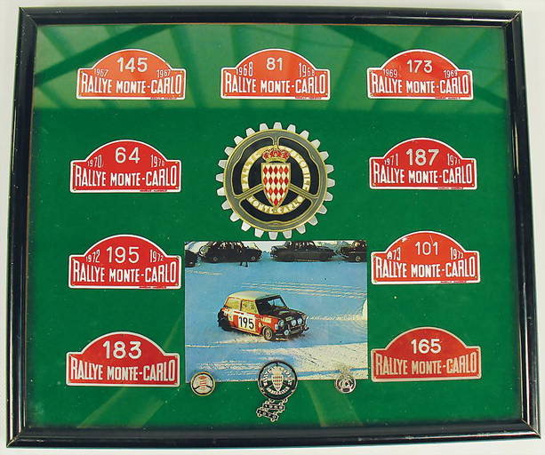 Rallye Monte Carlo Framed Display Behind Glass With