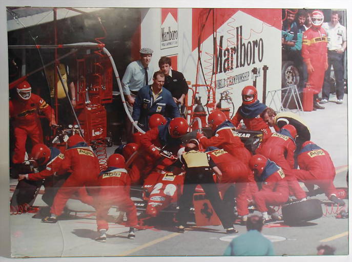 Ferrari Large Format Photo Of The Ferrari Pit Lane,