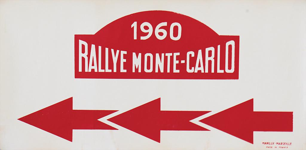 Rallye Monte Carlo Poster/sign Rallye Monte Carlo 1960,